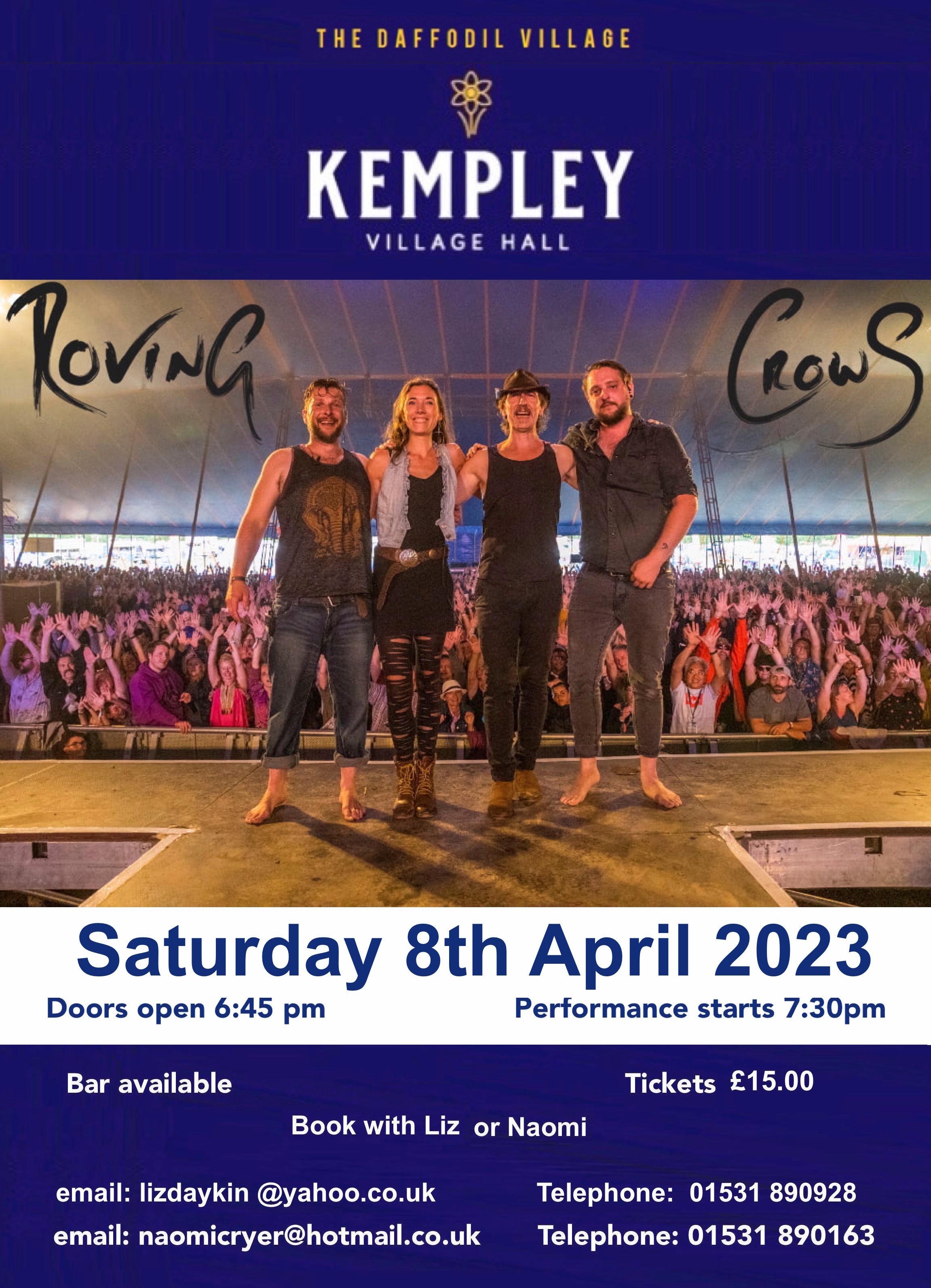 Roving Crows Sat 8th Apr 2023 | Kempley Village Hall